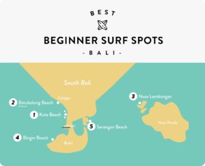 Top 5 Beaches for Beginners to learn to Surf in Bali - Barefoot Surf ...